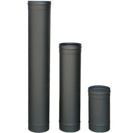 Single Wall Black Wood Stove Pipe - Rockford Chimney