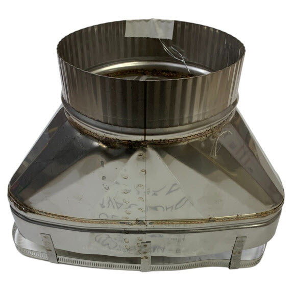 Oval to Round Flex Liner Adaptor 6 in. to 12 1/2 in. x 5 in. - Clearan ...