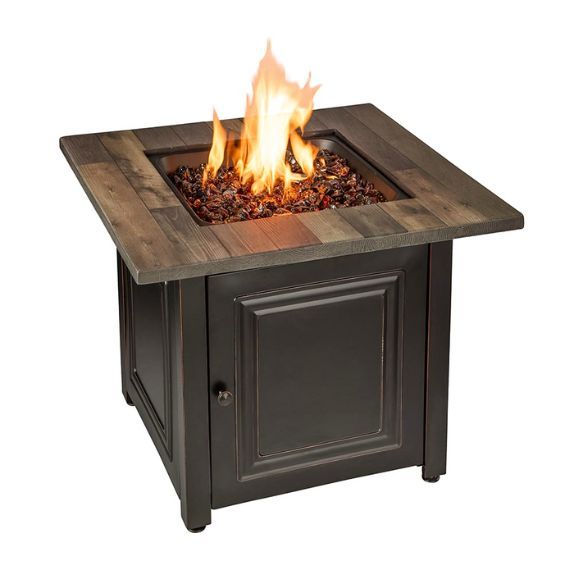 30" LP Gas Outdoor Fire Pit w Table Insert | Fire Pit with Insert ...