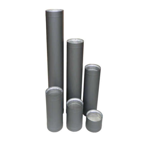 Double Wall Black Stove Pipe 6 in. Lengths - Rockford Chimney