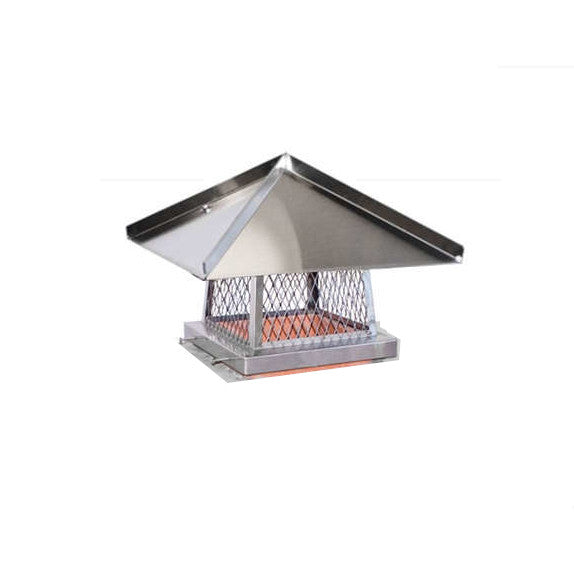 Stainless Steel Single Flue Cap - Chimney Cap with Big Pitched Lid ...