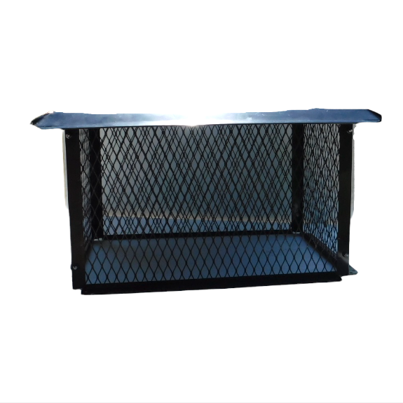 26.5 in x 17.5 in Multi-Flue Chimney Cap Powder Coated Black Scratched ...