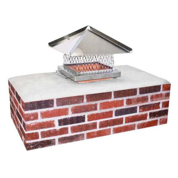 Stainless Steel Flue Cap with Pitched Designer Lid - Rockford Chimney