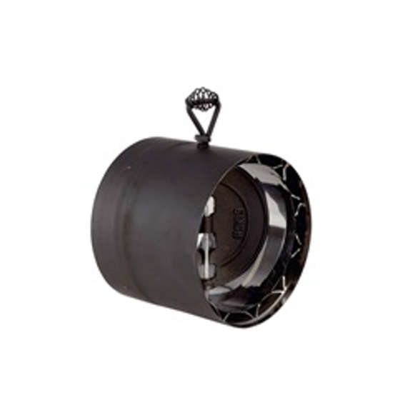 Double Wall Stove Pipe Damper | In Line Black Double Wall Damper ...
