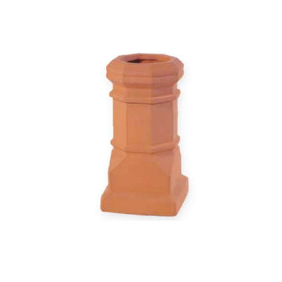 Clay Chimney Pot Estate Jumbo Model with Square Base - Rockford Chimney