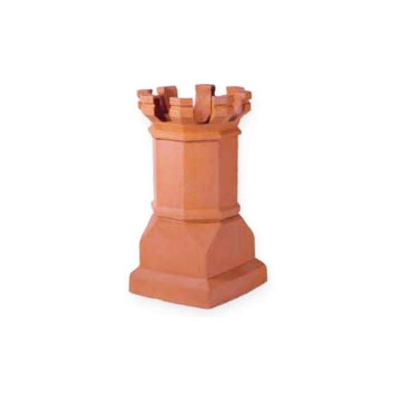 Clay Chimney Pot Estate Magnum Crown Style | Flue Pots - Rockford Chimney