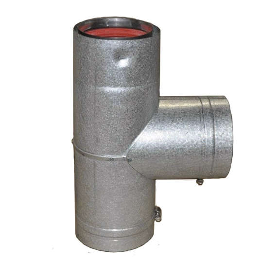 Rock-Vent Pellet Pipe Tee Connectors with 304L Stainless Inner Wall ...