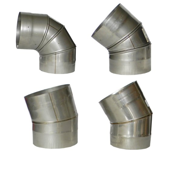 Elbows for Rigid Chimney Liner - 304L Stainless, Adjustable & Fixed