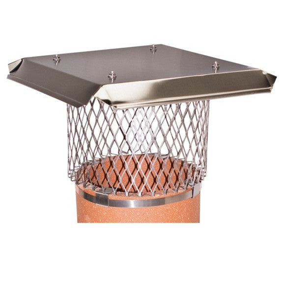 Round Terra Cotta Clay Flue Chimney Cap | Clamp On Clay Flue Cap