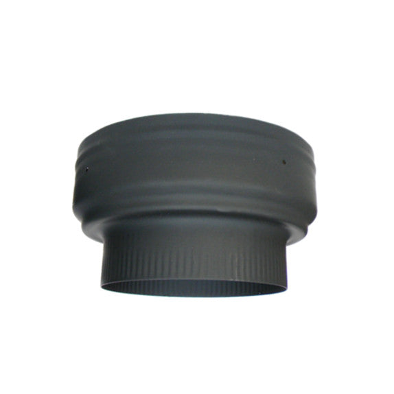 Black Single Wall Stove Pipe Increaser - Convert to Larger Stove Pipe ...