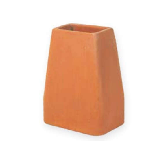 Clay Chimney Pot Style C 13 x 18 with Rectangle Base - Rockford Chimney