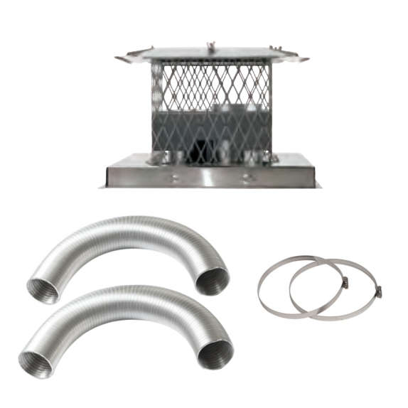 Co-Linear Terra-Cotta Mount Chimney Cap and Aluminum Liner Kit ...